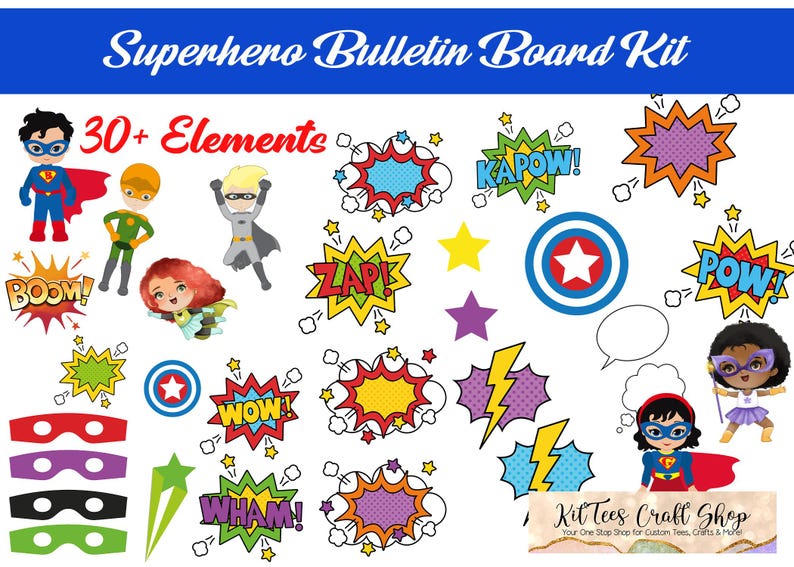 Superhero Welcome Back to School Bulletin Board Kit Customizable ...