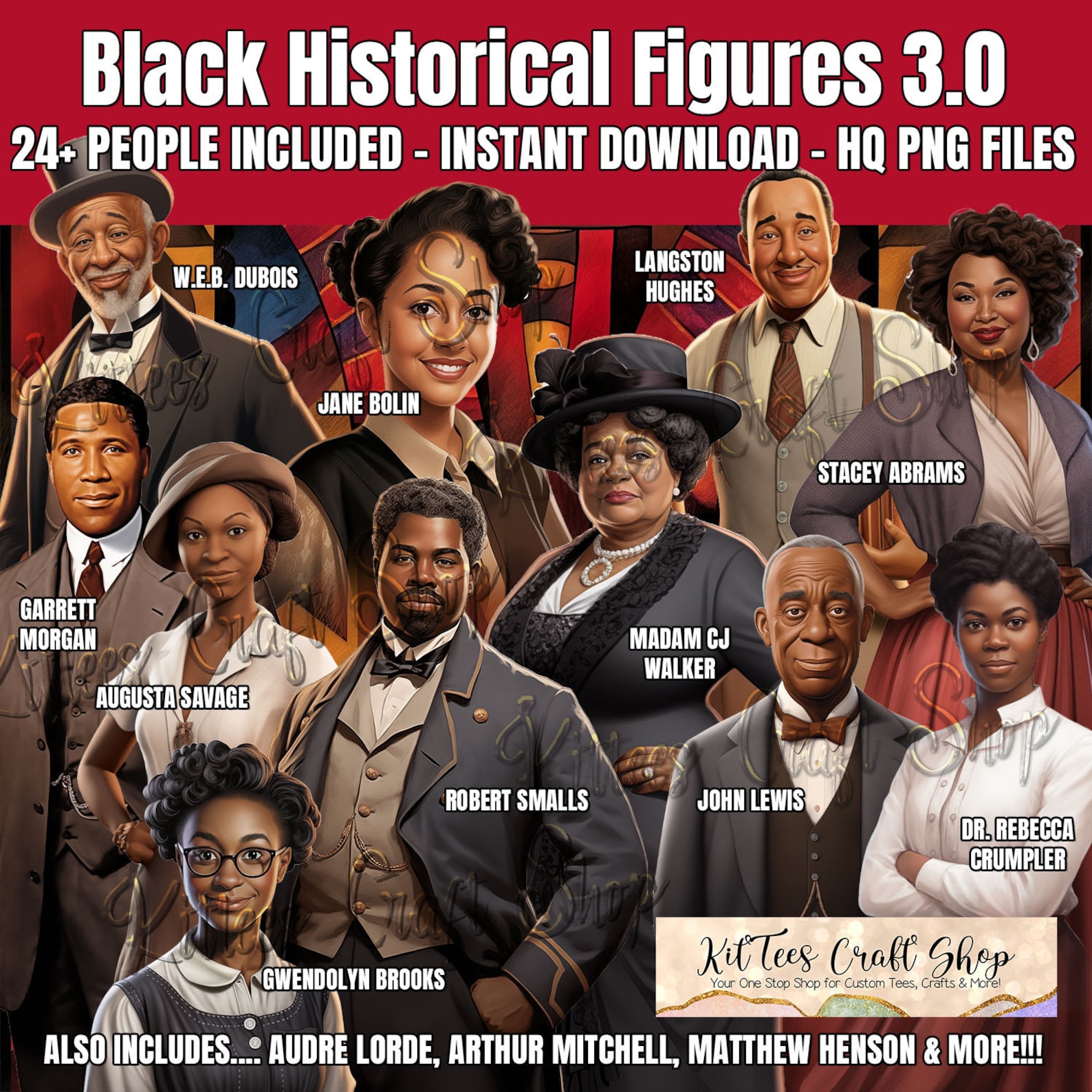 Black Historical Figures 3.0, Clipart, Includes 24+ Famous Black ...