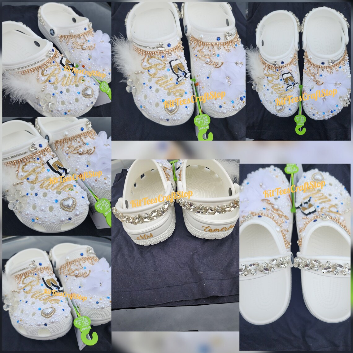 Custom Bling Wedding Crocs, Bride Crocs, Custom Wedding Gift, Bridal ...