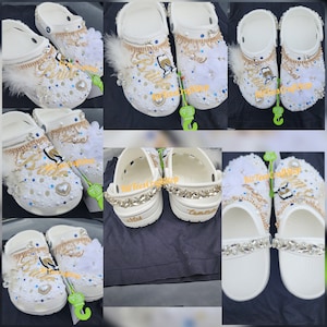 Custom Bling Wedding Crocs, Bride Crocs, Custom Wedding Gift, Bridal ...