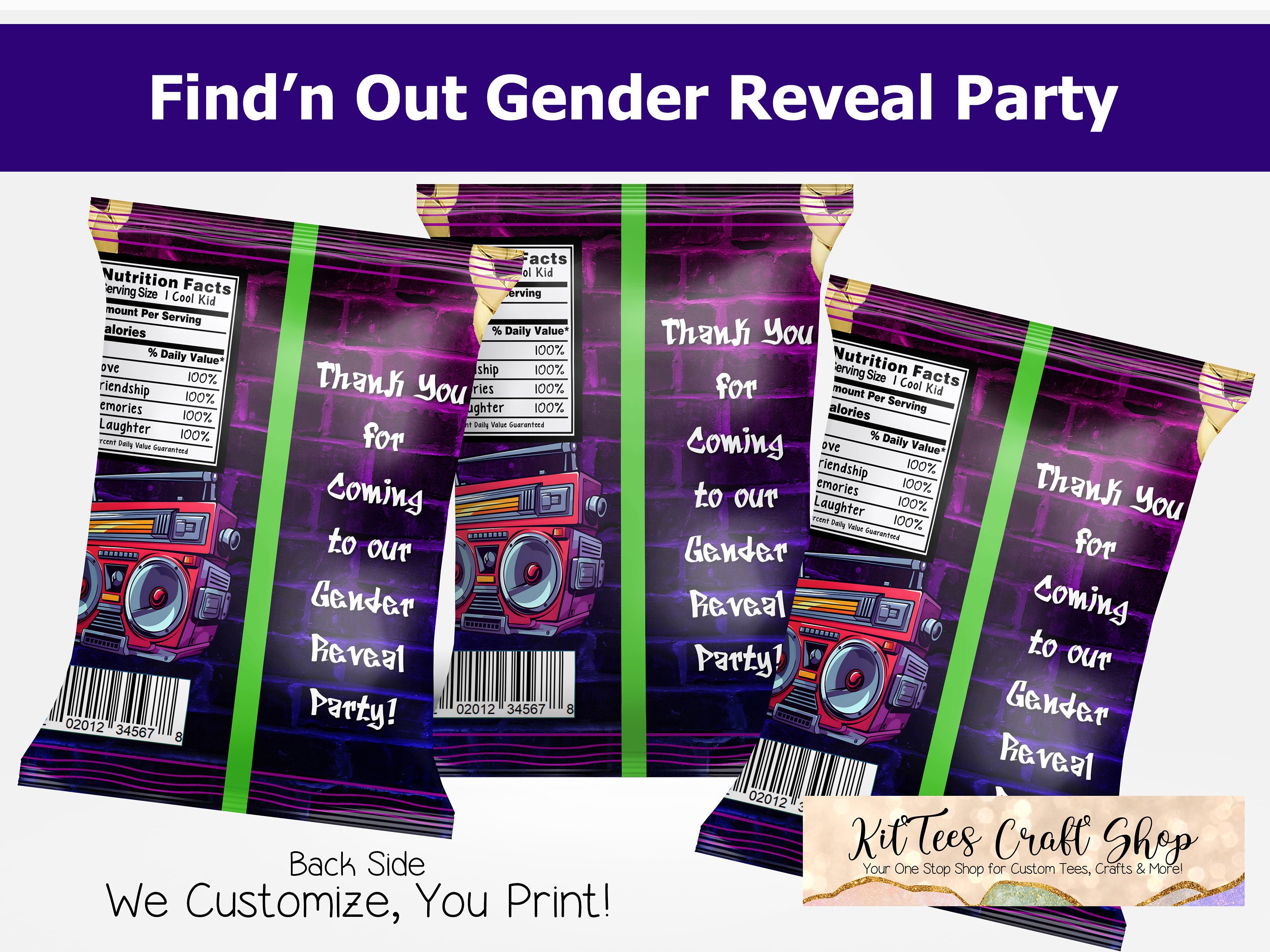 Gender Reveal Party Package - 8+ Item Party Package - Find’n Out - We ...