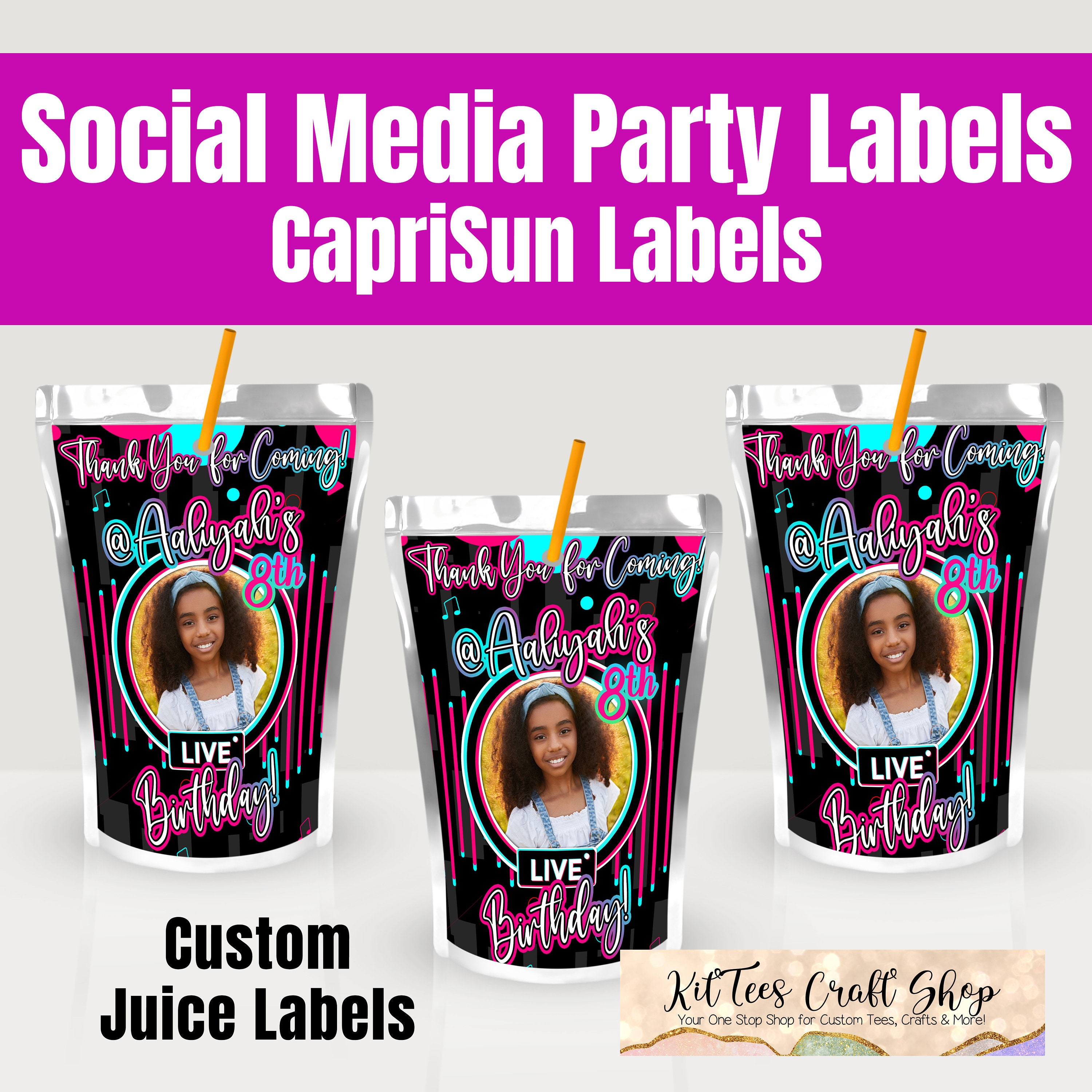 Tictok Inspired Party Bundle, 8+ Item Party Package, We Edit You Print ...