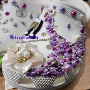 Custom Bling Wedding Crocs, Bride Crocs, Custom Wedding Gift, Bridal ...