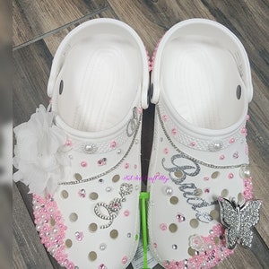 Custom Bling Wedding Crocs, Bride Crocs, Custom Wedding Gift, Bridal ...