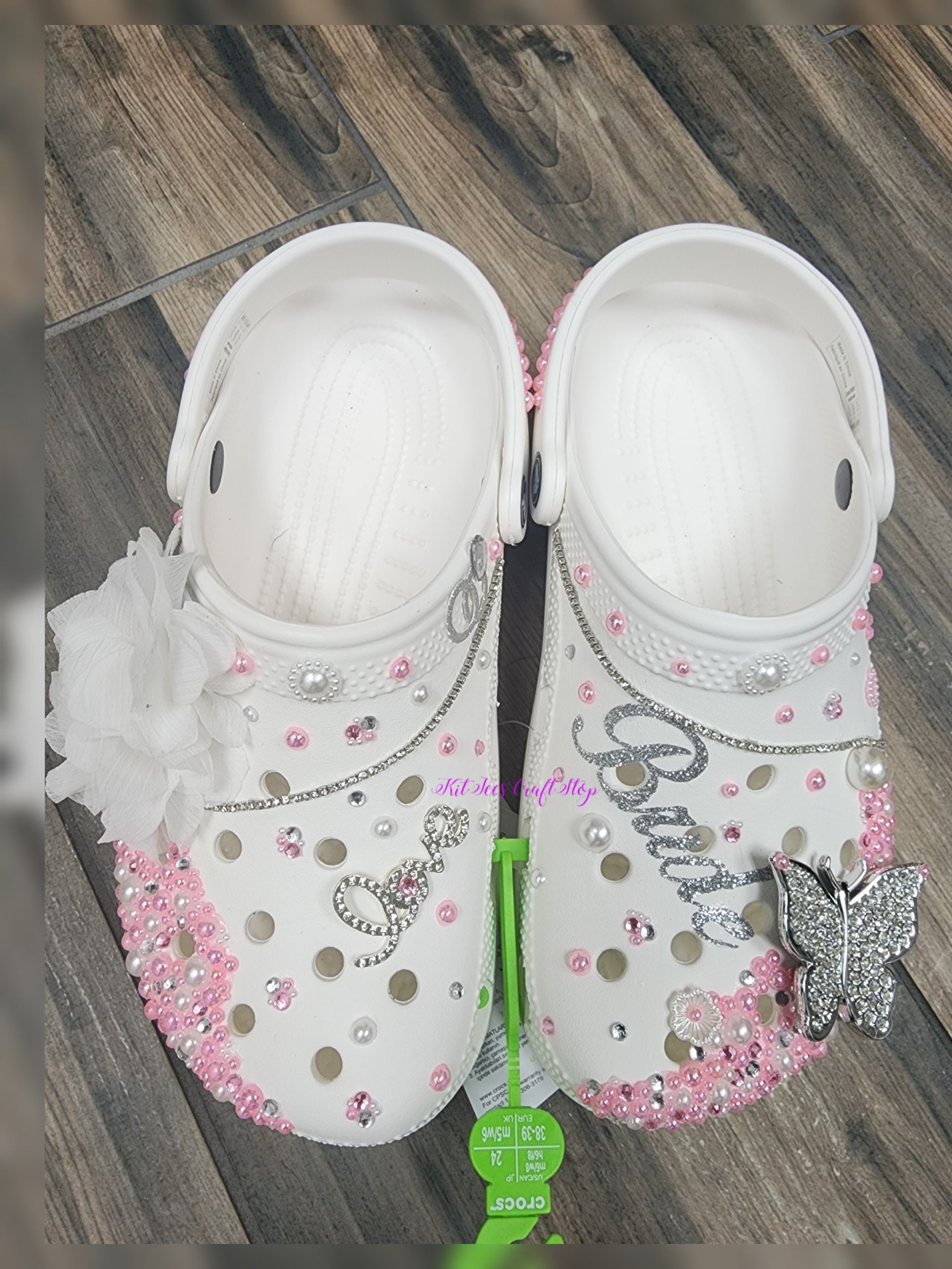 Custom Bling Wedding Crocs, Bride Crocs, Custom Wedding Gift, Bridal ...