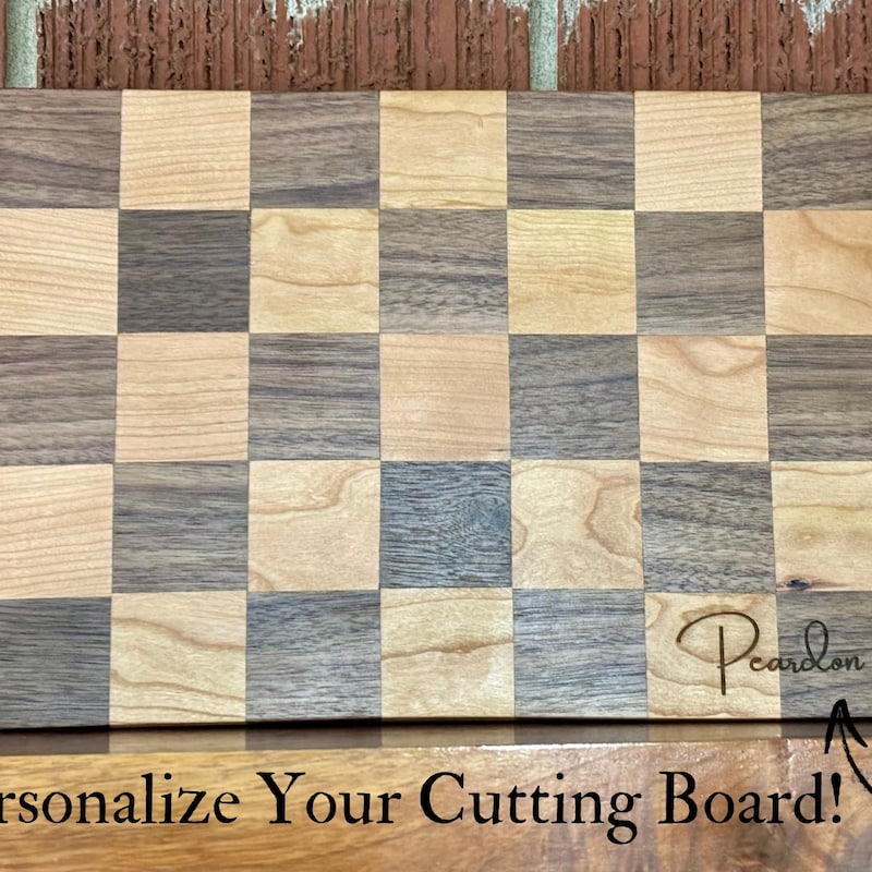 Wood Checker Board - Etsy