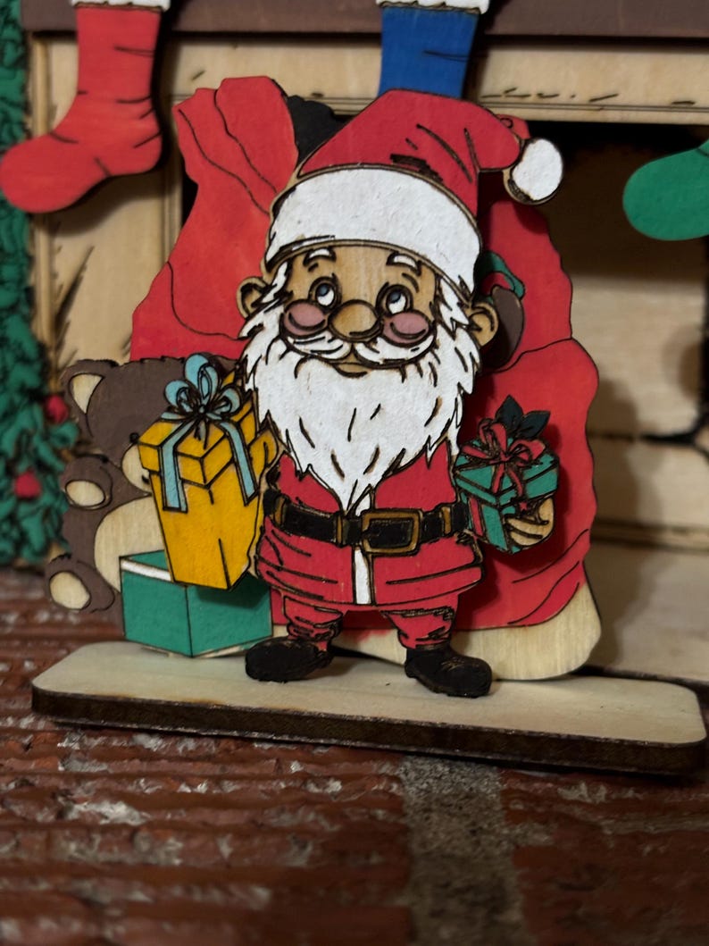 Santa Chimney Advent Calendar: Hand-painted Christmas Countdown | 25 ...