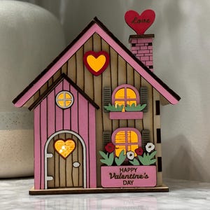 Valentines Day Village | Valentines Day Decor | Valentines Day Houses ...