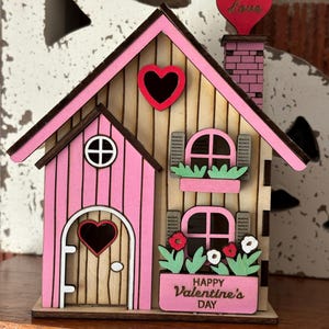 Valentines Day Village | Valentines Day Decor | Valentines Day Houses ...