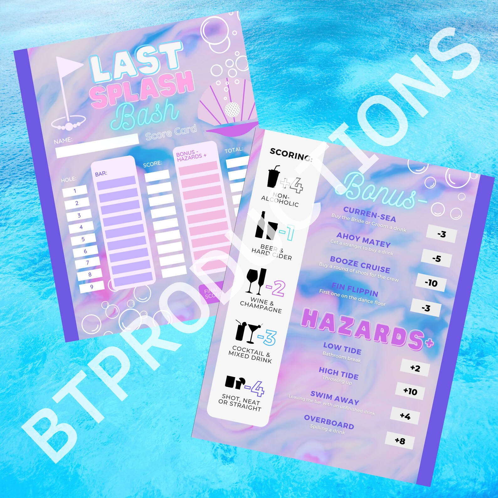 Pub Golf Scorecard - Last Swing Before the Ring - Bachelor/ette Party ...