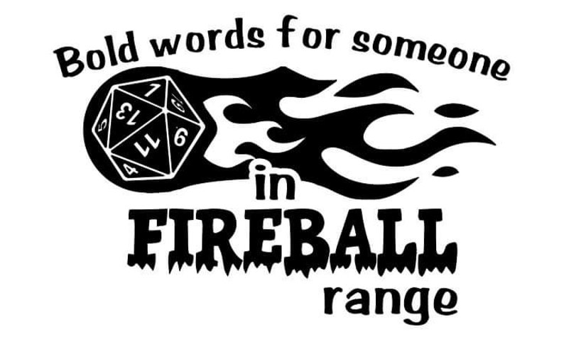Bold Words for Someone in Fireball Range Sticker - Etsy