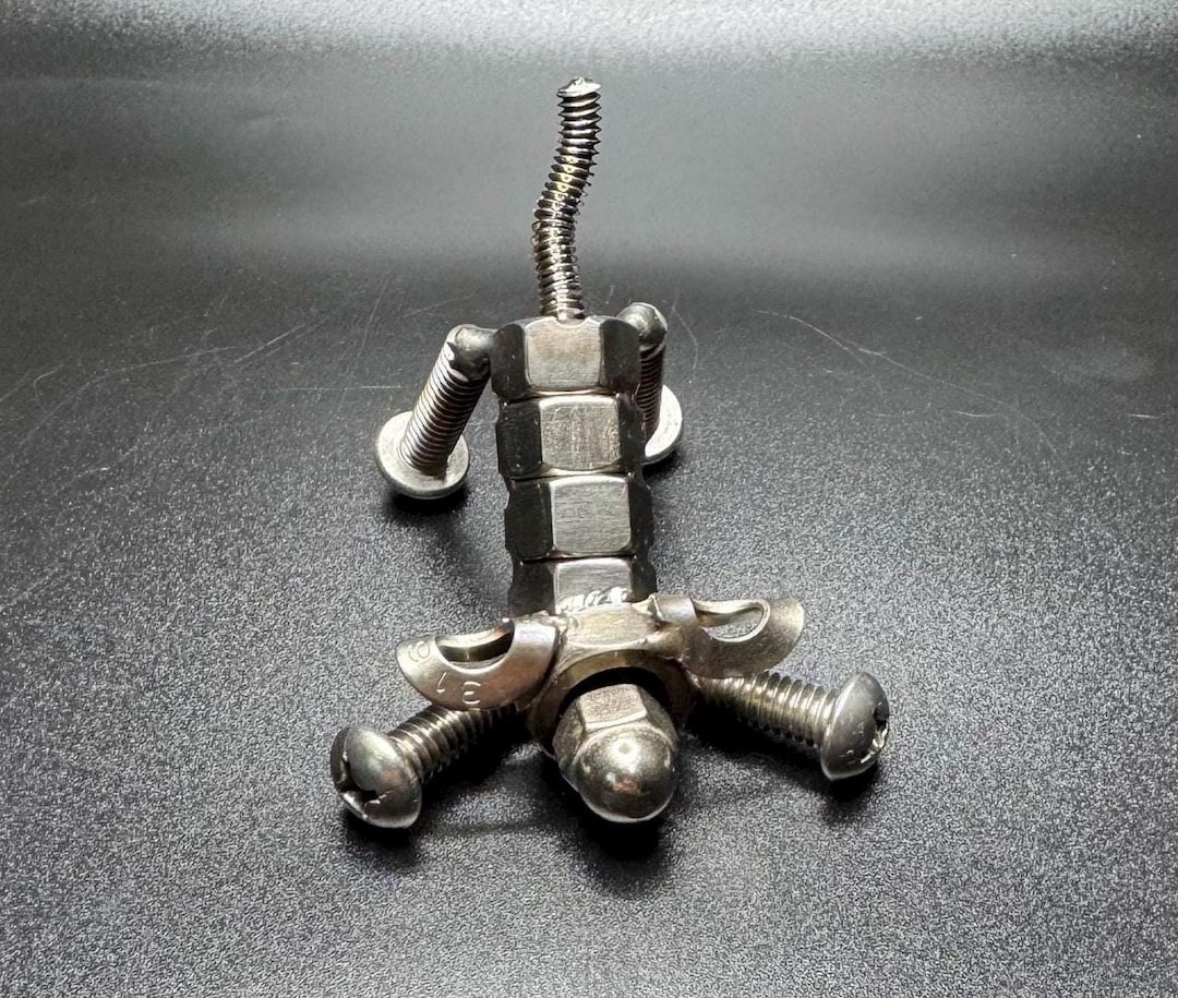 Handcrafted Welded Stainless Steel Dog Sculpture, Mini Metal Art, Small ...