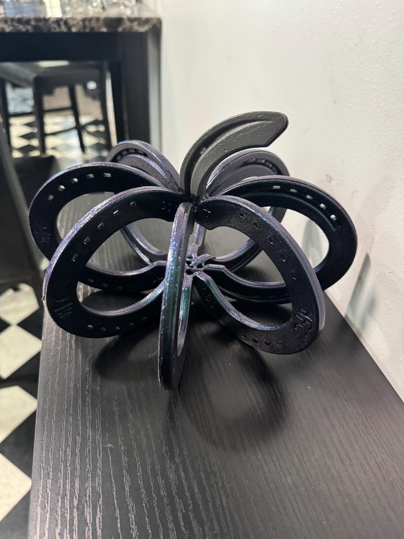 Handcrafted Horseshoe Pumpkin, Iridescent Metal Art, Fall Decor - Etsy
