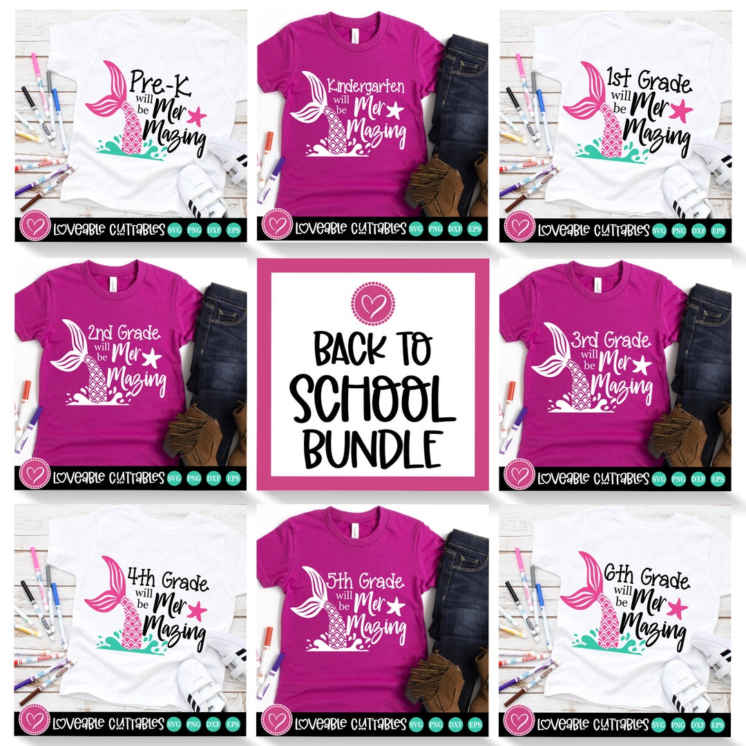 Back to School SVG Bundle, First Day of School SVG, Svg Files for ...