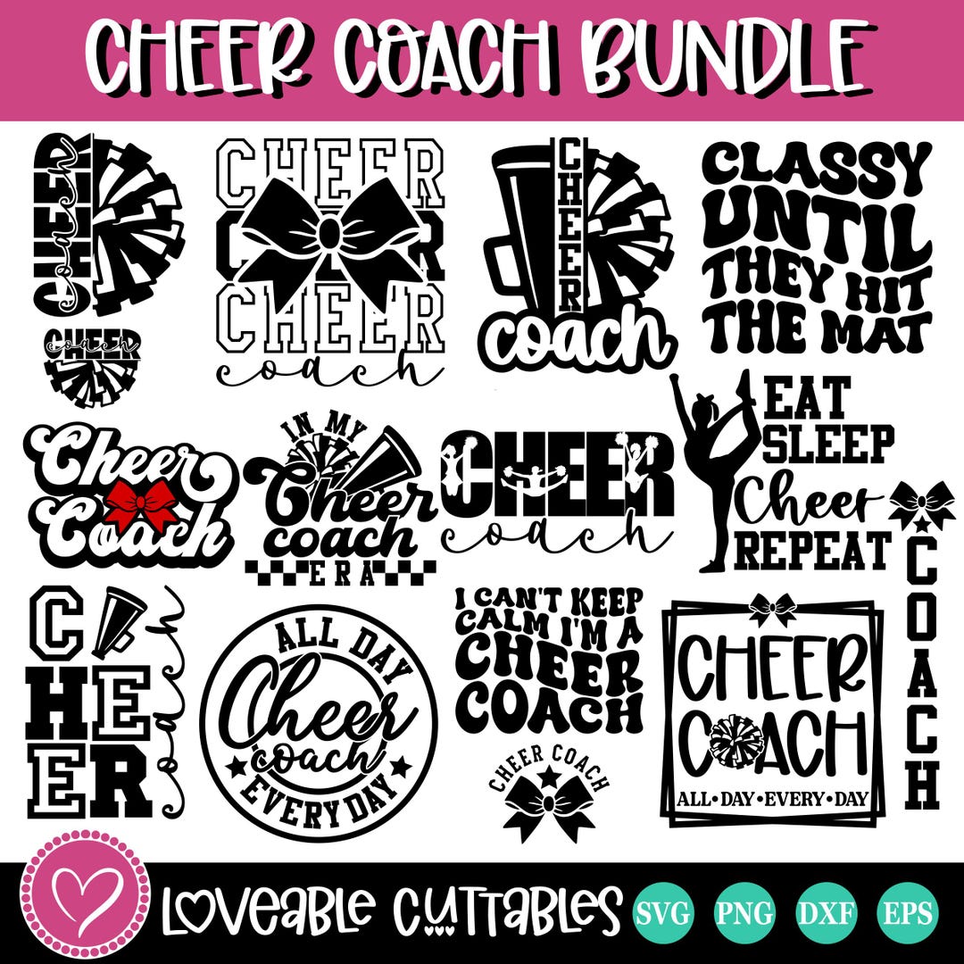 Cheer SVG Bundle, Cheer Coach SVG, Cheerleader Svg,.svg Files for ...