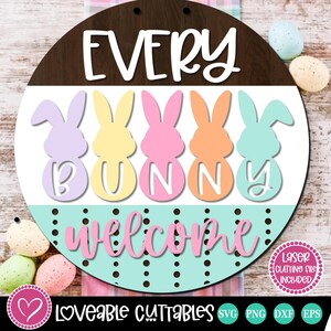 Easter Door Hanger SVG, Easter SVG, Svg Files for Cricut and Silhouette ...