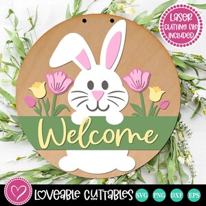 Easter Door Hanger SVG, Easter SVG, Svg Files for Cricut and Silhouette ...