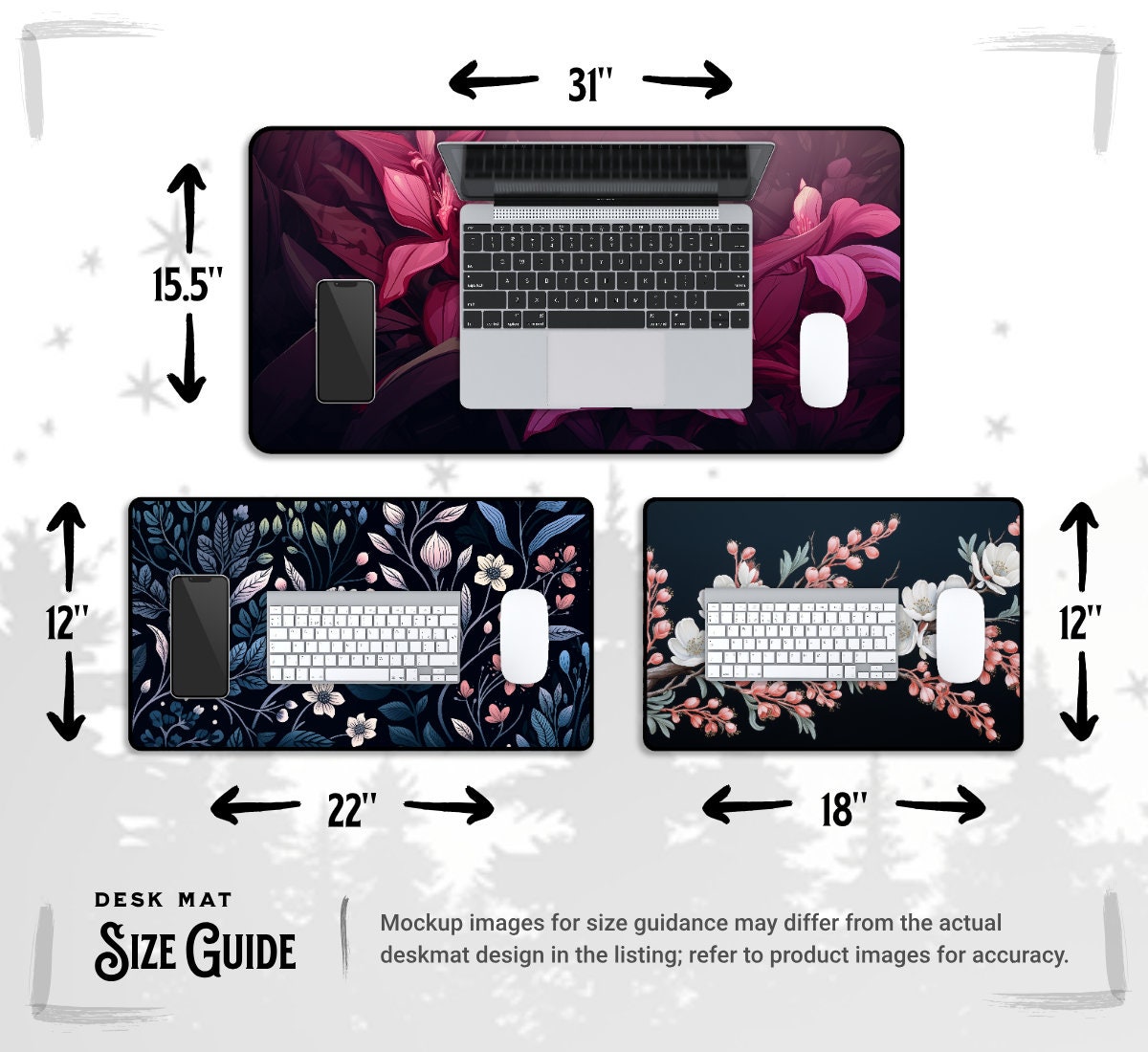 Fantasy World Dragon Digital Art Desk Mat, Large Keyboard XL Mouse Pad ...