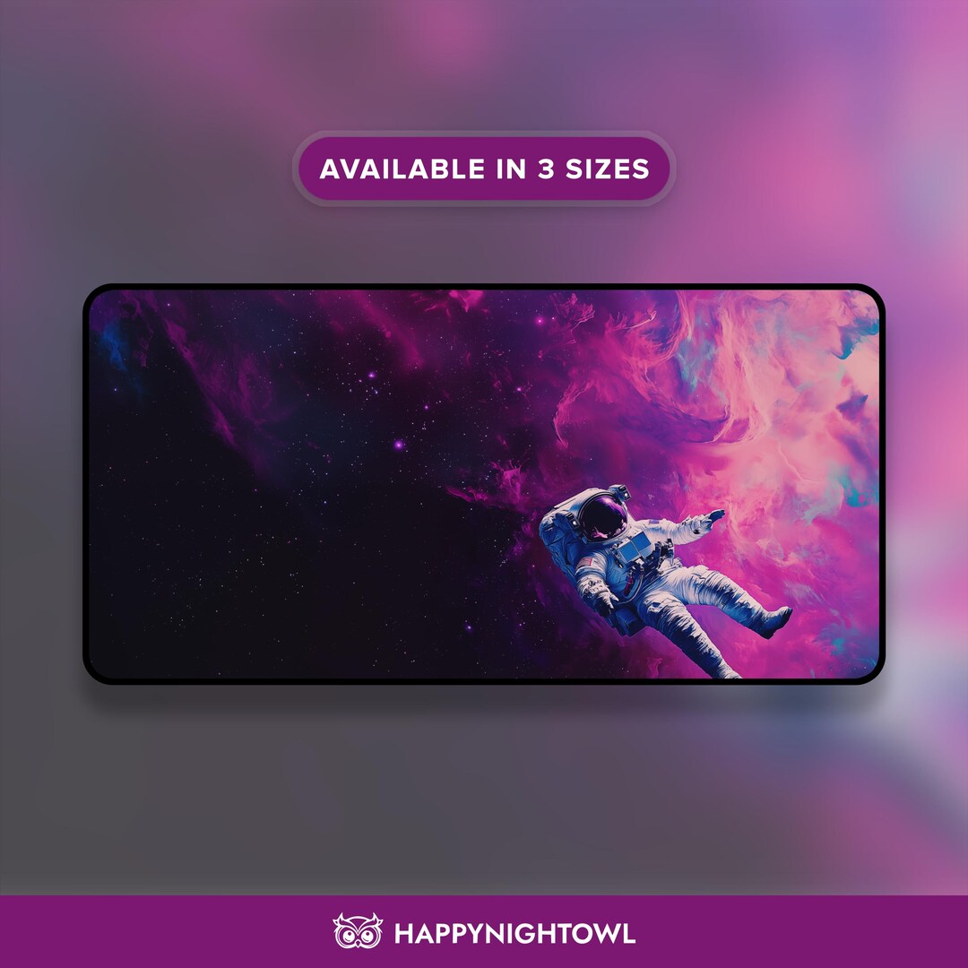 Floating Astronaut Space Desk Mat - Sci-fi Large Keyboard Mouse Pad for ...