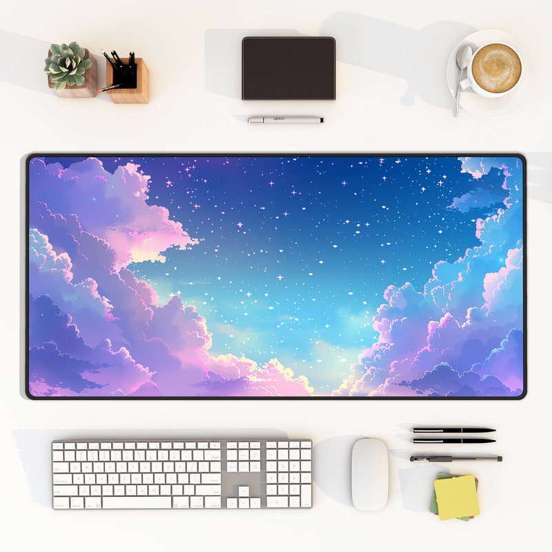 Pink and Blue Mouse Pad - Etsy