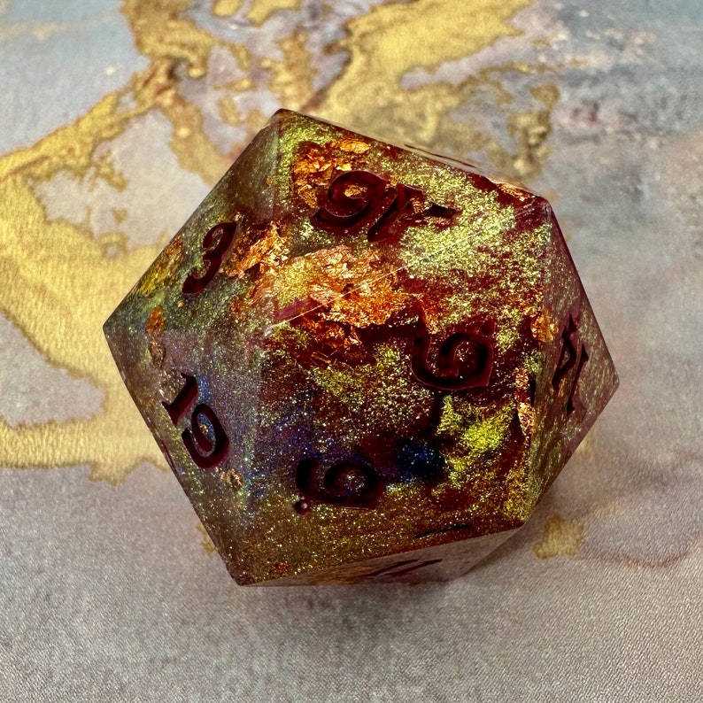 Golden Chaos Logo Oversized 30mm D20 TTRPG Dungeons and - Etsy