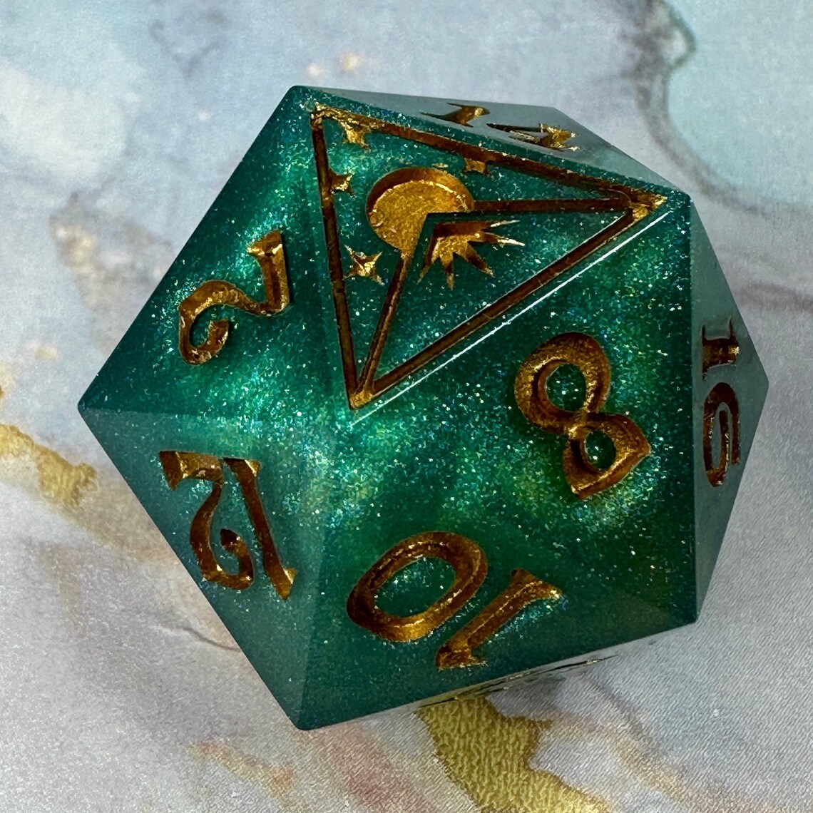 Elven Jewel Logo Oversized 30mm D20 TTRPG Dungeons and Dragons - Etsy