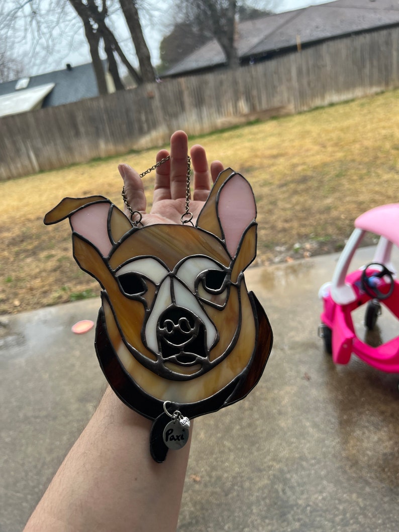 Pet Portraits Stained Glass Customs - Etsy