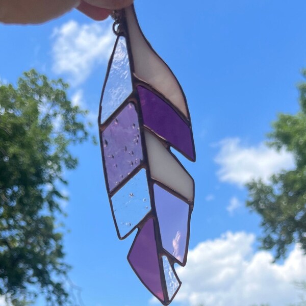 Stain Glass Feather - Etsy