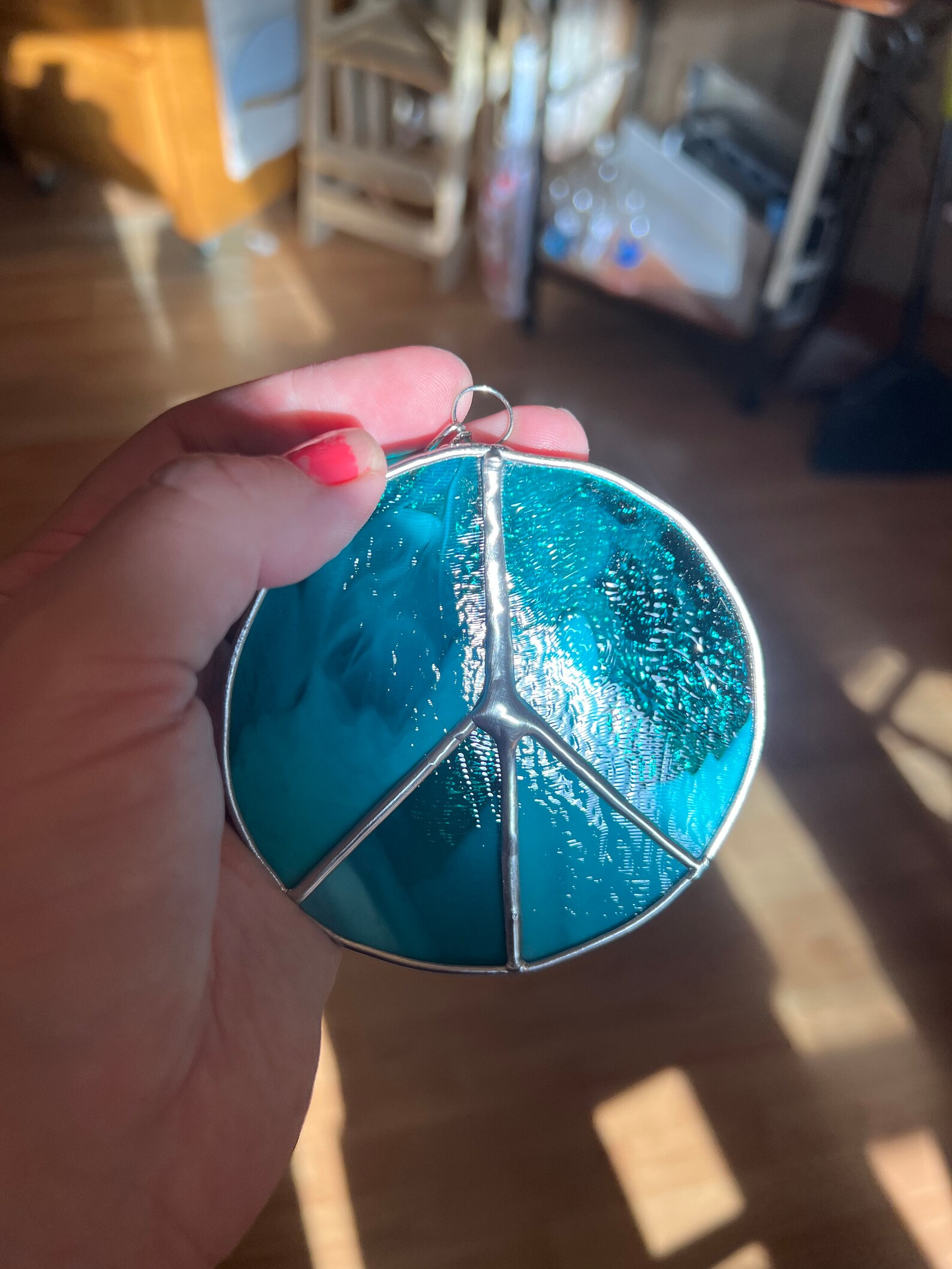 Peace Sign Stained Glass Ornament/suncatcher - Etsy
