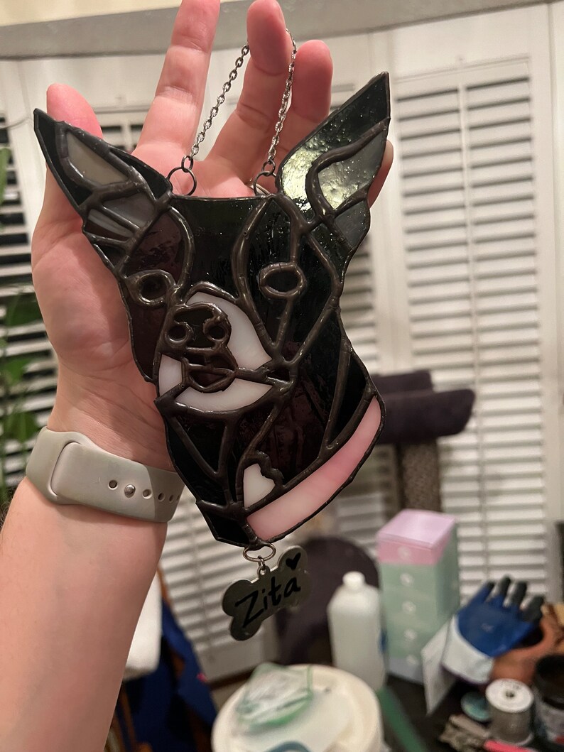 Pet Portraits Stained Glass Customs - Etsy