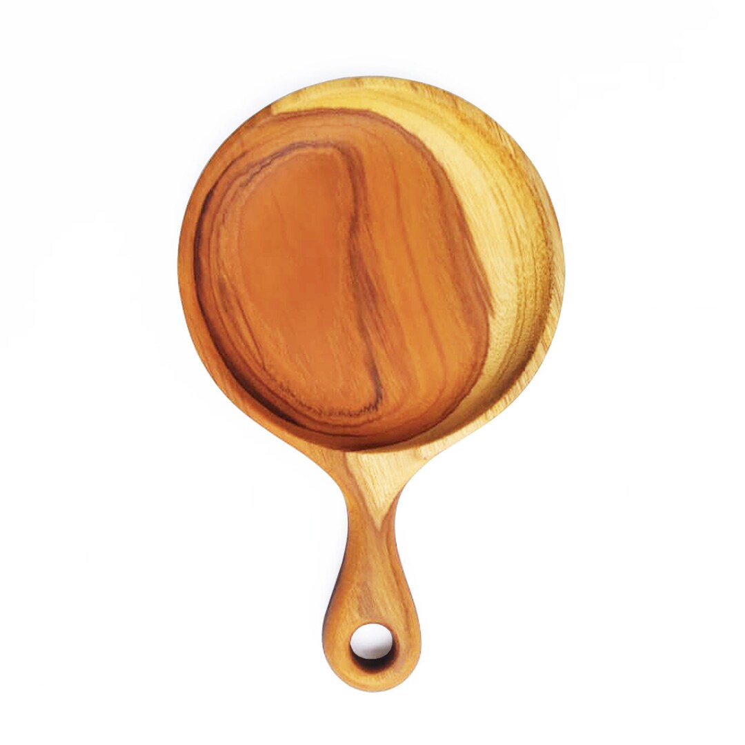 KOUPREY Teak Wood Boki's Spoon Plate Hand-held Dish Plate - Etsy