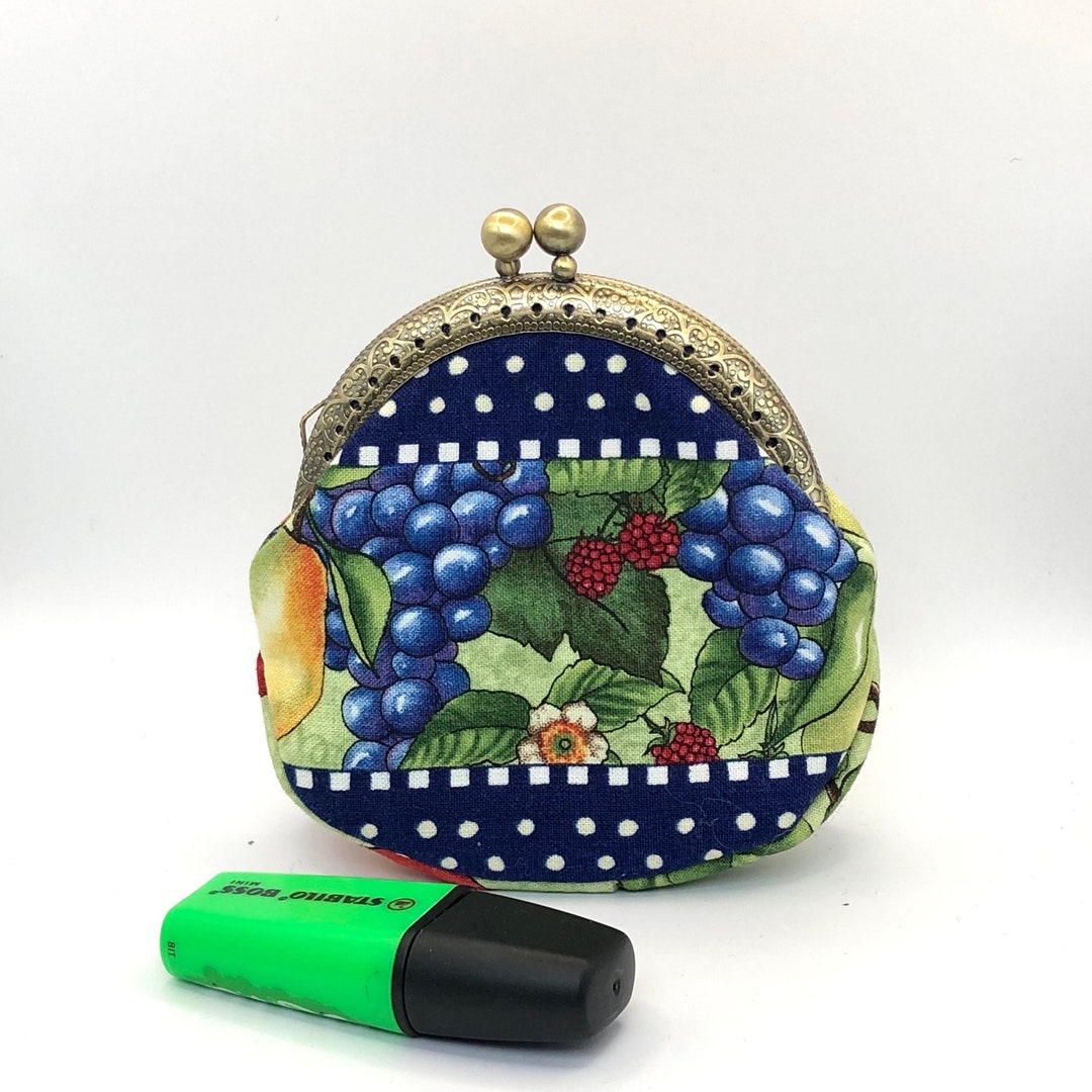 Coin Purse Frame / Kiss Clasp Purse / Little Girl Purse / Grape Kiss ...