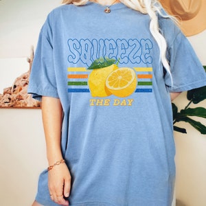 Squeeze the Day Lemon Oversized Tshirt, Easy Peasy Lemon Squeezy Shirt ...