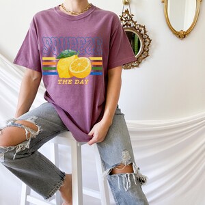 Squeeze the Day Lemon Oversized Tshirt, Easy Peasy Lemon Squeezy Shirt ...