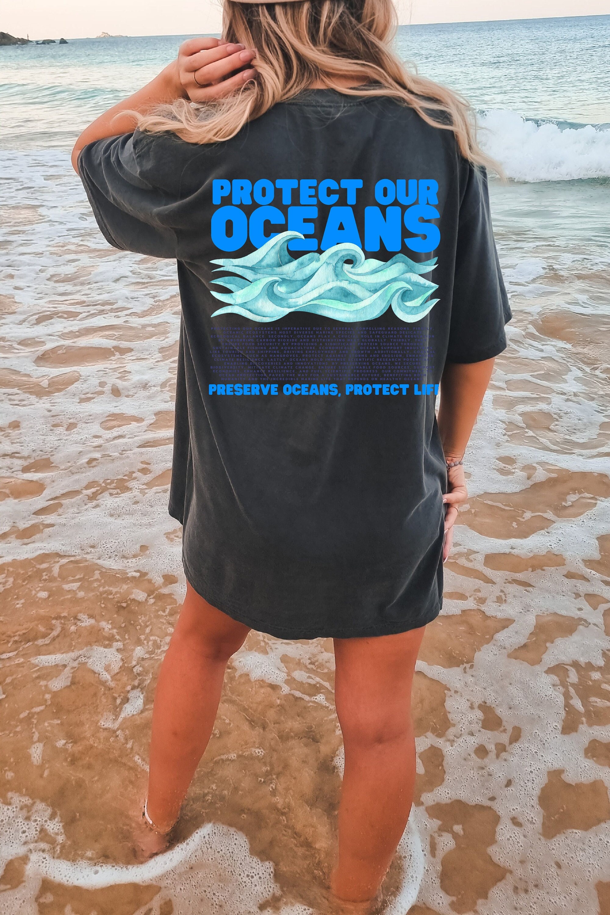 Protect Our Oceans Shirt, Comfort Colors Shirt, Save the Ocean, Eco ...