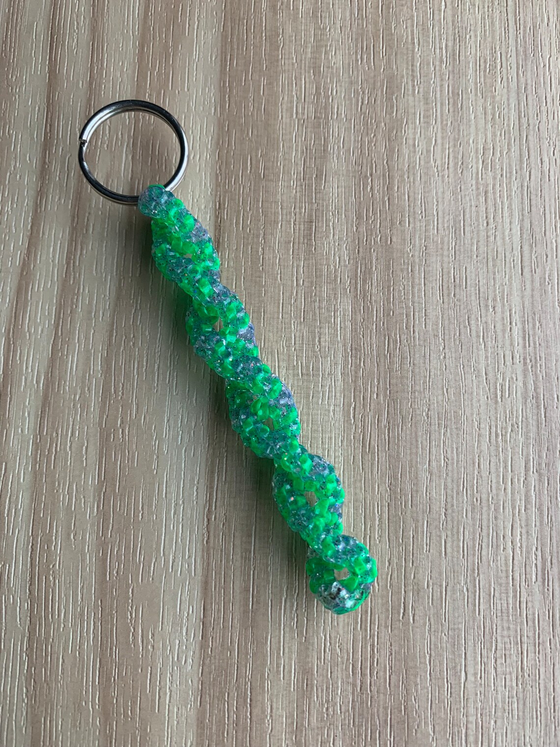 Boondoggle Plastic Lace Spiral Keychain - Etsy