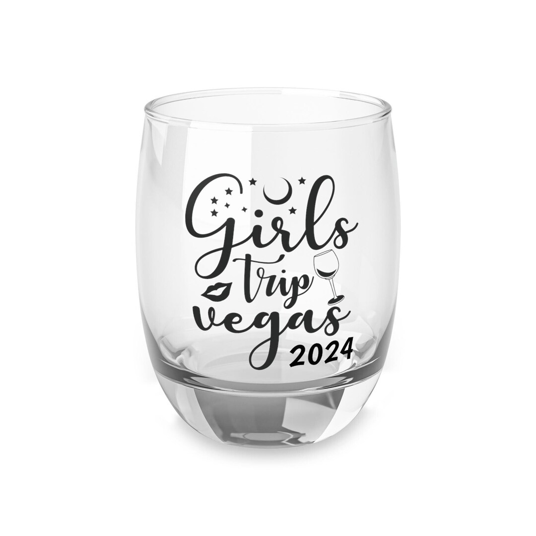 Customizable Vegas Girl's Trip Wine Glass, Life-lone Memento, Vivid ...