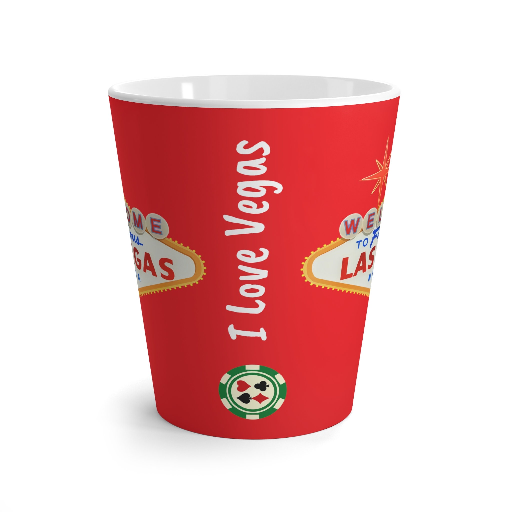 Las Vegas CUSTOM Latte Coffee Cup, Nice Las Vegas Memory, Great Las ...