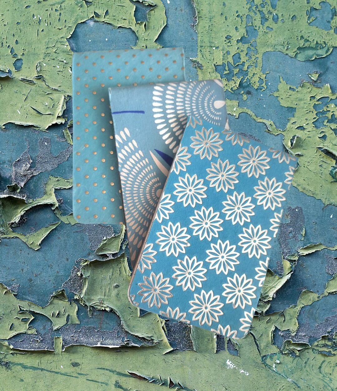 Aqua Blue Mini Notebook Set: Patterned Memo Pads, Unlined (set of 3) - Etsy