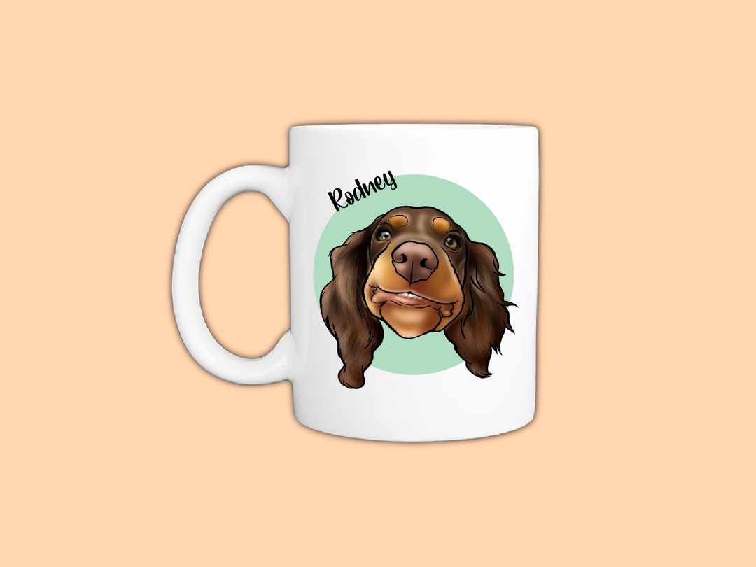 Personalised Pet Portrait Ceramic Mug, Custom Mug for Pet Lovers, Pet ...