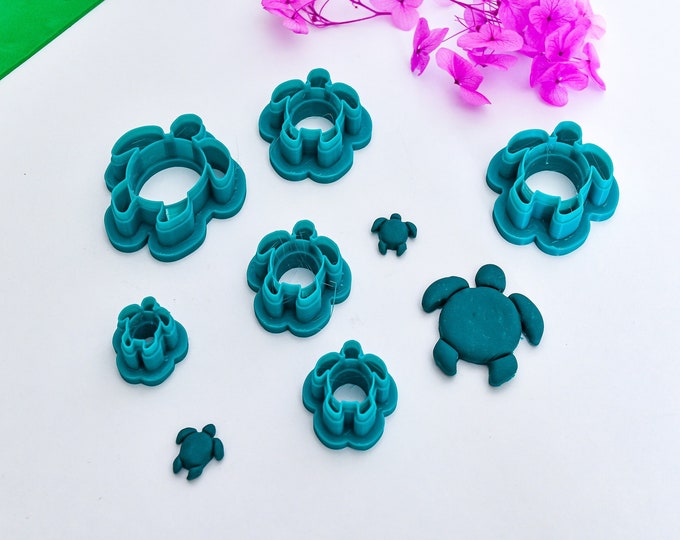 Turtle Silhouette Cutter/ 8 Sizes/ Cutters/ Cutter/ Polymer Clay Cutter ...