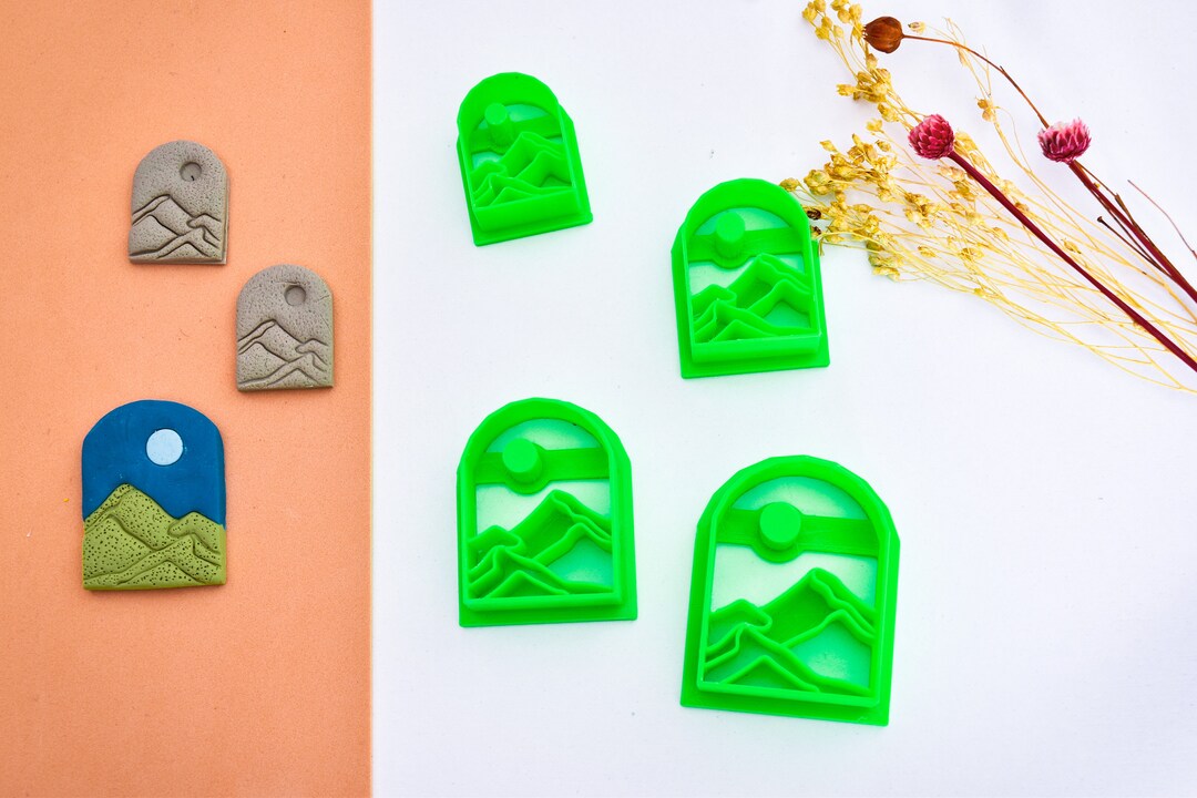 Mountain Stamp for Fist Polymer Clay/ 5sizes / Polymerclaycutter/ Fimo ...