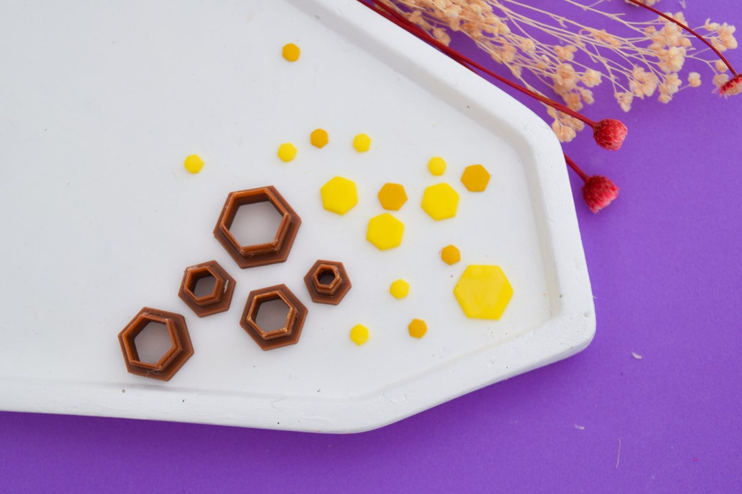 Mini Hexagon Cutter / 3 Sizes/ Cutters/ Cutters/ Polymer Clay/ Polymer ...