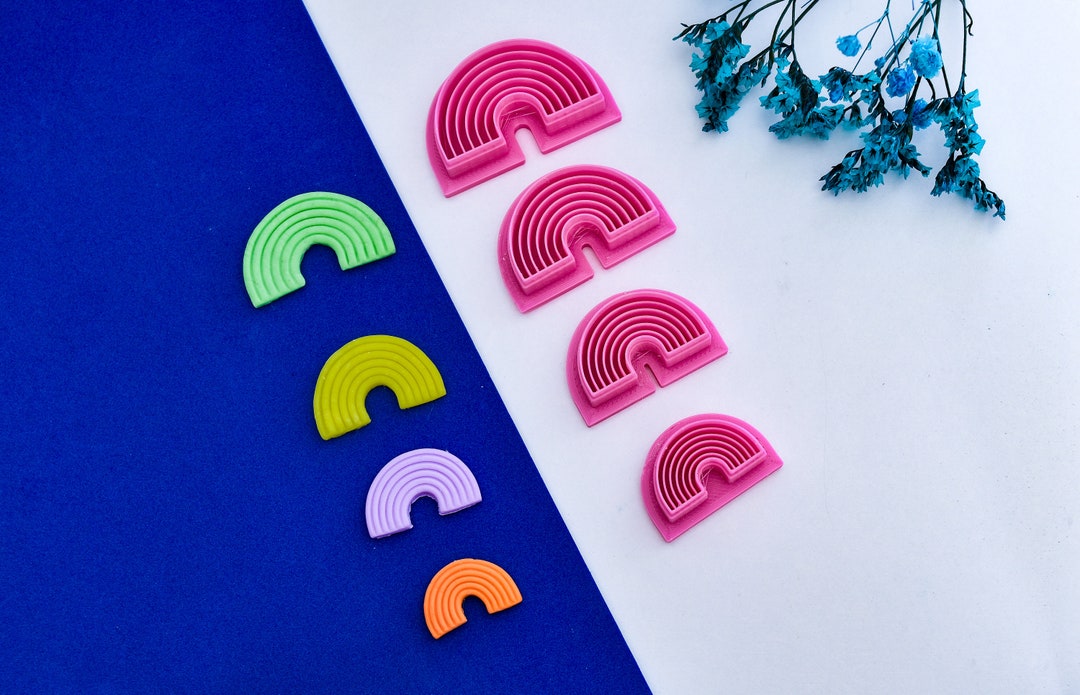 Rainbow Cutter/ 4 Sizes/ Clay Cutter/ Clay/ Polymer Clay Cutter/ Clay ...