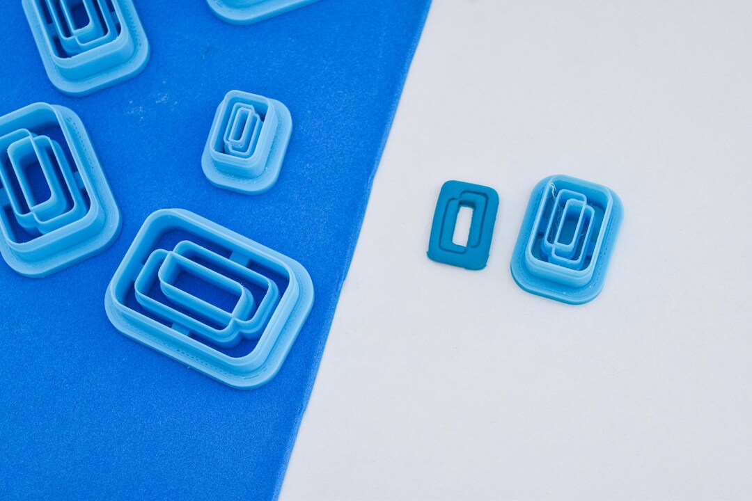 Geometric Spiral Rectangle Cutter / 6 Sizes / Cutters / Clay / Clay ...