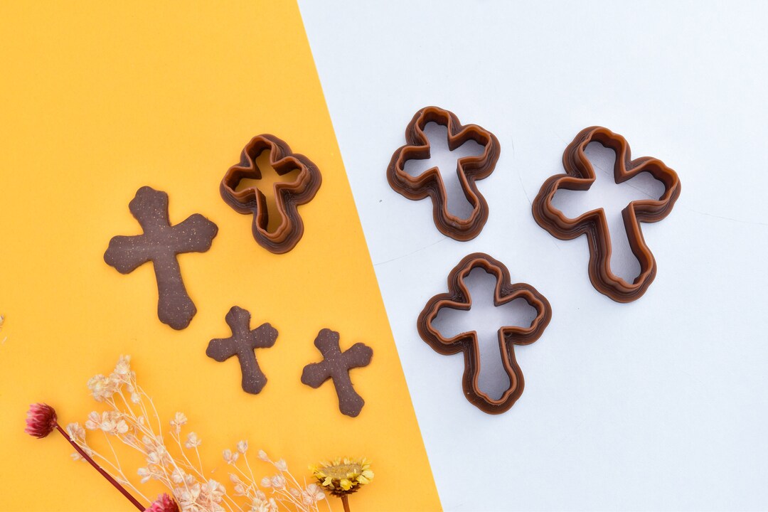 Easter Cross Cutter 01/ 4sizes / Clay Cutter/ Polymerclay/ Clay/ Clay ...