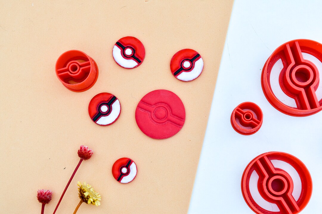 Pokeball Cutter / 6 Sizes/ Clay Cutter/ Polymer Clay/ Clay Cutter/ Clay ...