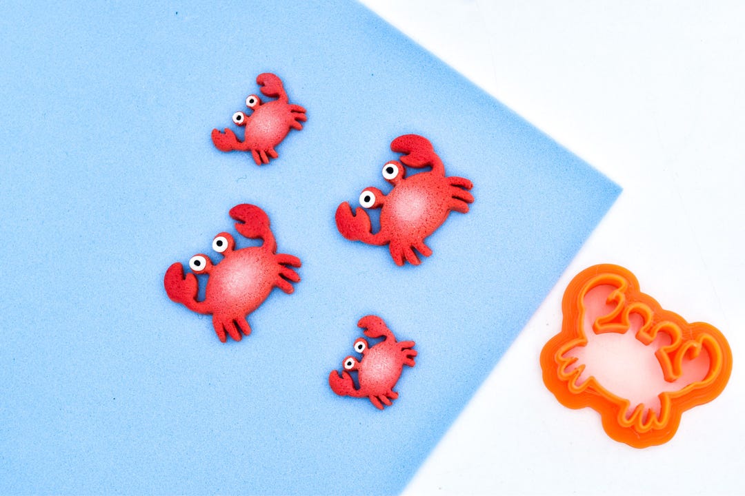 Crab Cutter / 4 Sizes / Clay / Cutter / Polymer Clay ...