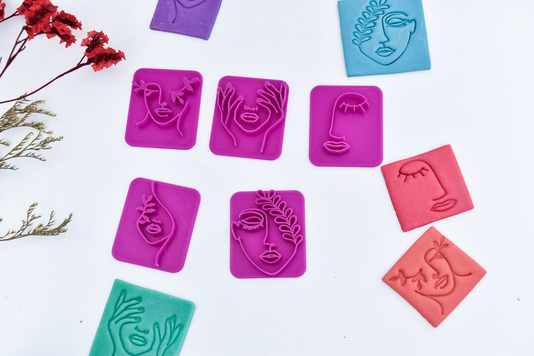 Woman Face Stamp V1 / 5measures/ Polymerclaycutter/ Clay Cutter - Etsy