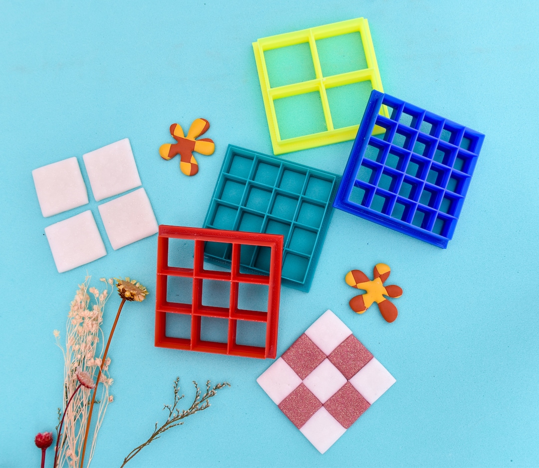 Square Guides or Grids for Clay/ 4 Types /clay/ Clay Tool/ Polymer Clay ...